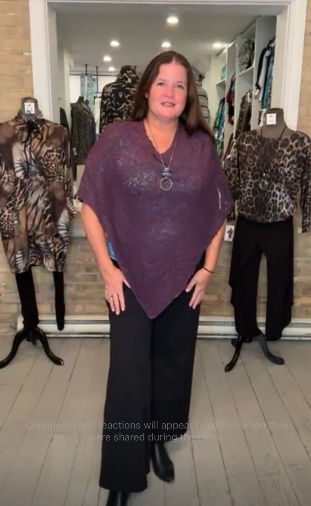Double Knit Popcorn Poncho Plum – Kelly's on Queen